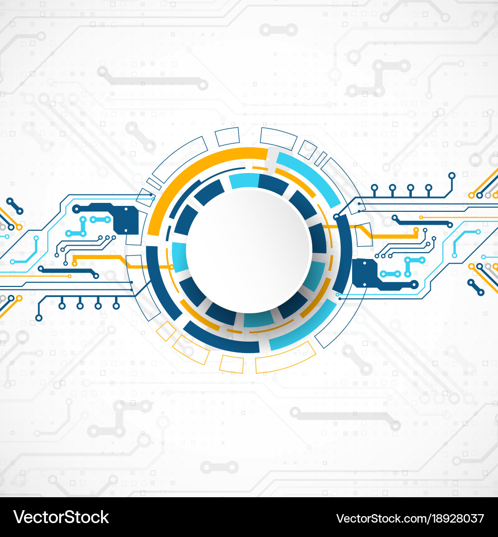 Hi-tech digital technology and engineering theme Vector Image