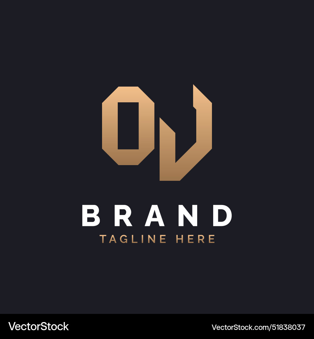 Oj logo design modern minimal elegant and luxury Vector Image