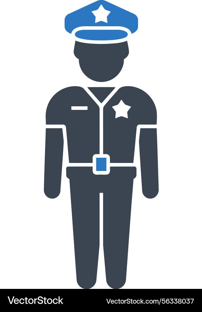 Police officer icon Royalty Free Vector Image - VectorStock