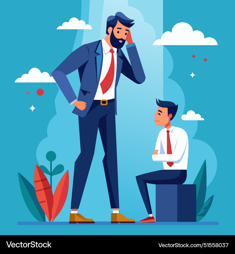 Social comparison anxiety compare yourself to Vector Image