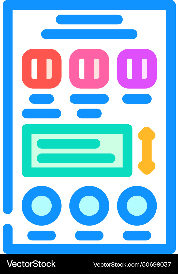 Style guides technical writer color icon Vector Image