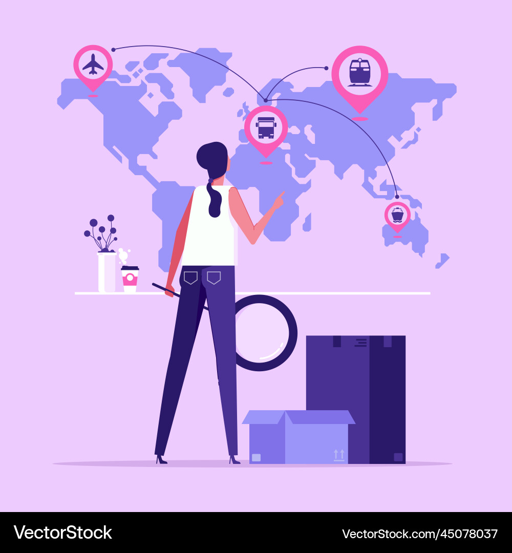 Supply chain management concept Royalty Free Vector Image