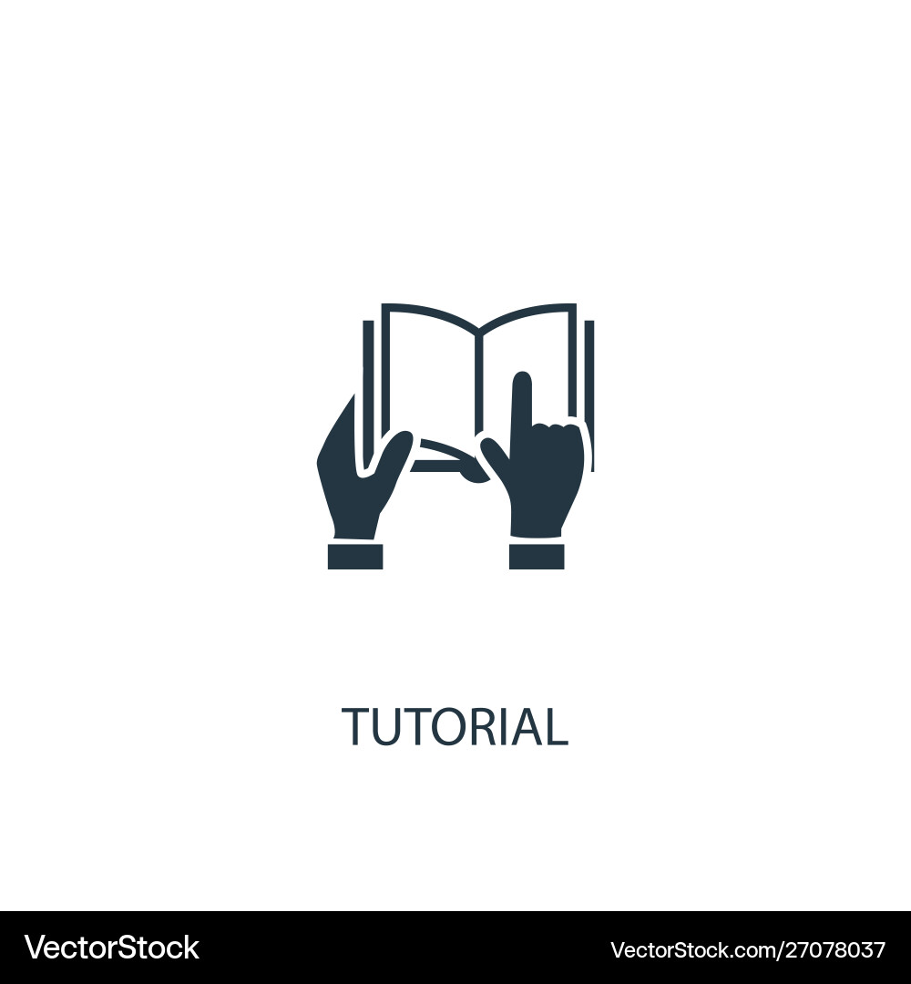 Tutorial icon simple element Royalty Free Vector Image