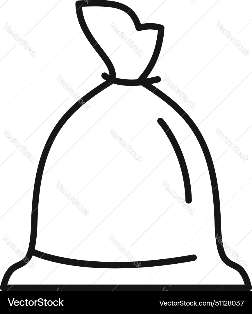 Urban bag trash icon outline recycle can Vector Image