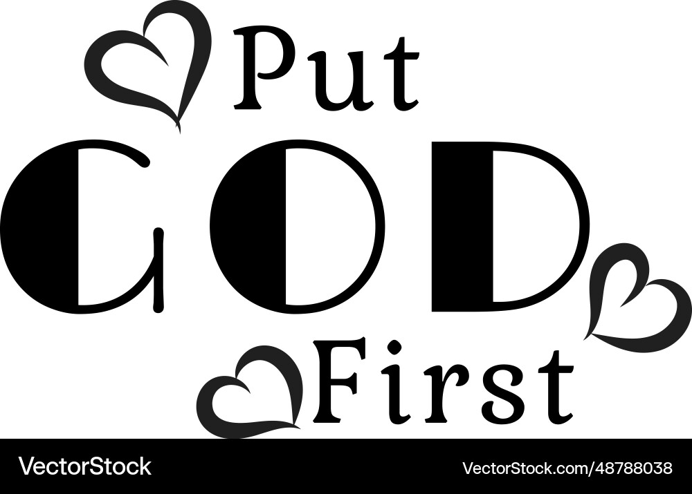 Christian faith typography for print Royalty Free Vector