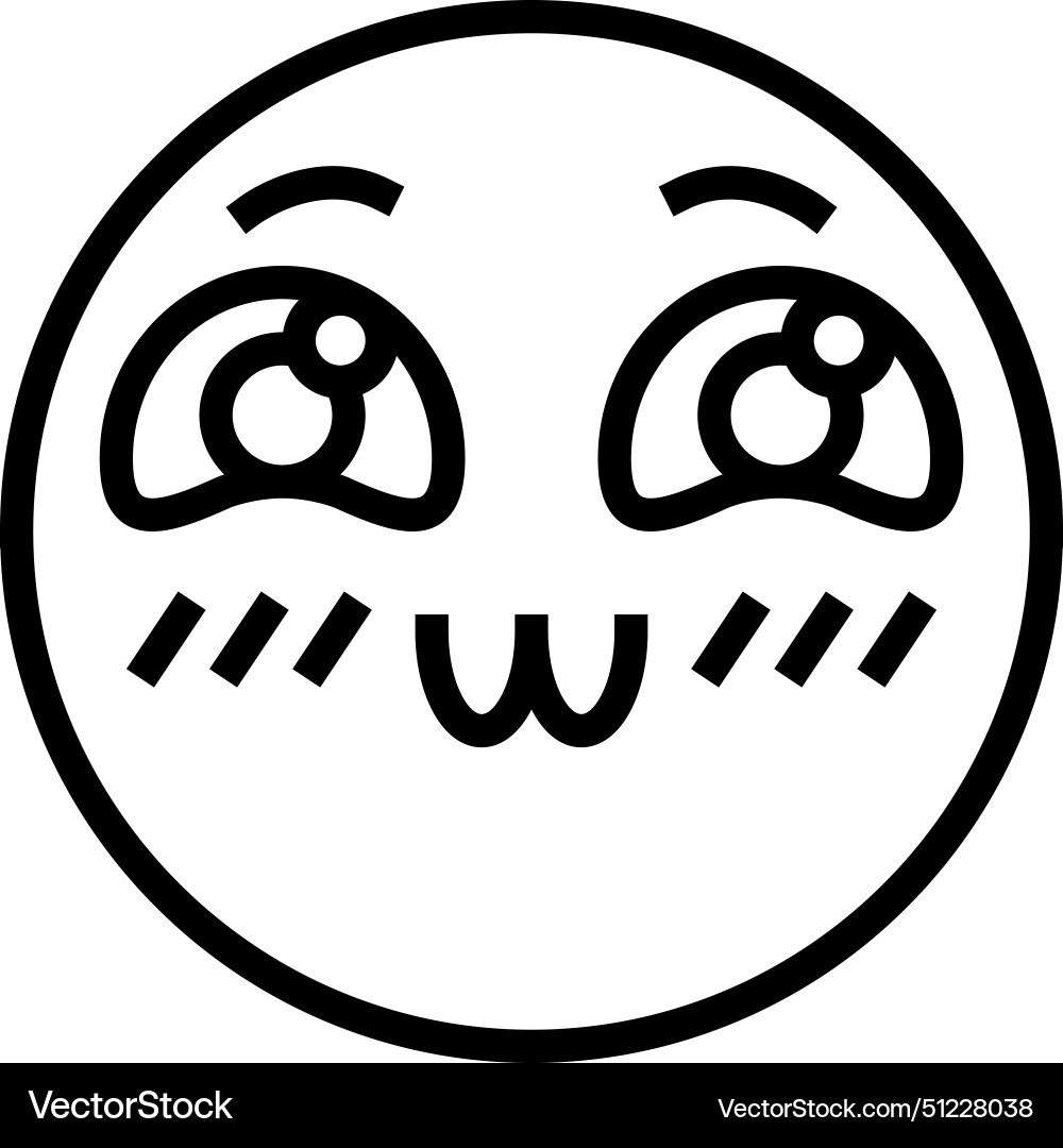 Cute kawaii line icon Royalty Free Vector Image
