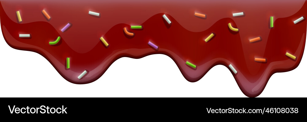 Doughnut glaze drip composition Royalty Free Vector Image