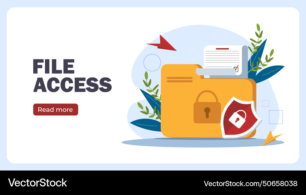 File access poster Royalty Free Vector Image - VectorStock