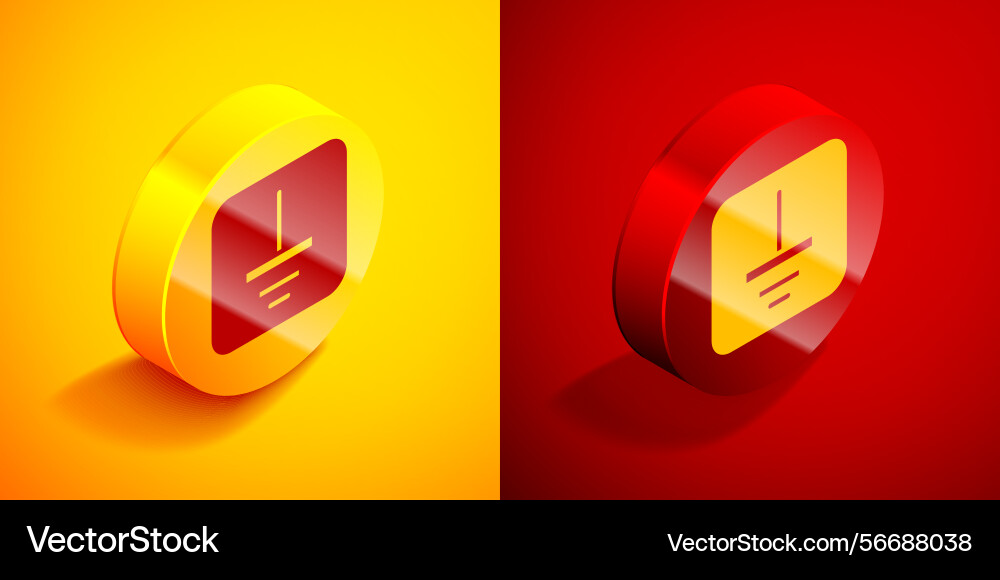 Isometric electrical symbol ground icon isolated Vector Image