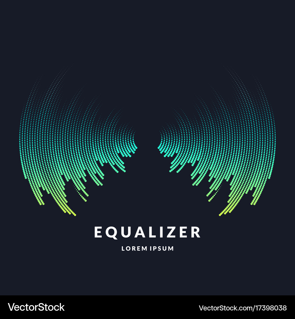 Music wave in the form Royalty Free Vector Image