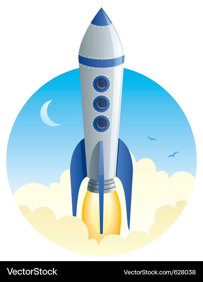 Rocket launch Royalty Free Vector Image - VectorStock