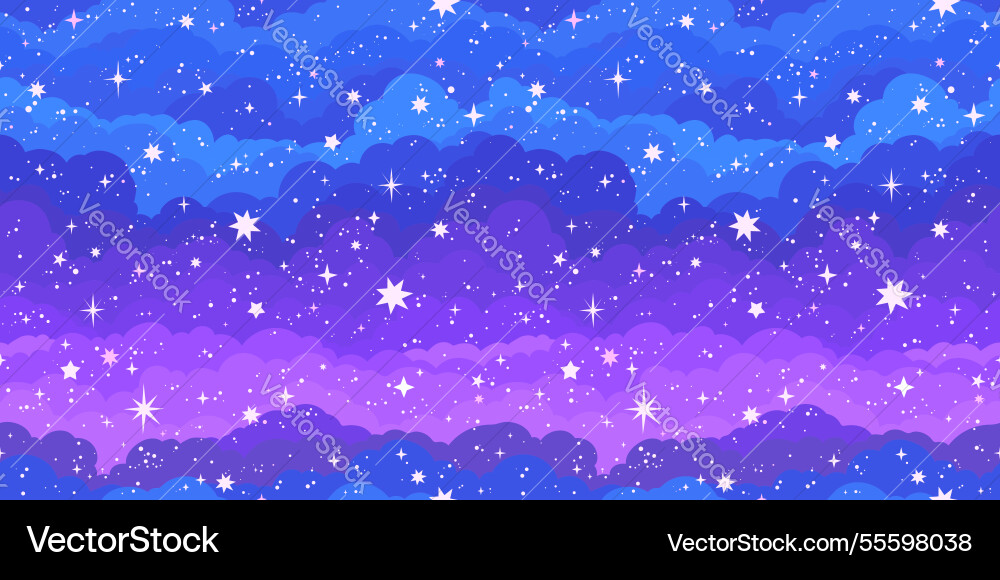Seamless pattern scattering of stars Royalty Free Vector