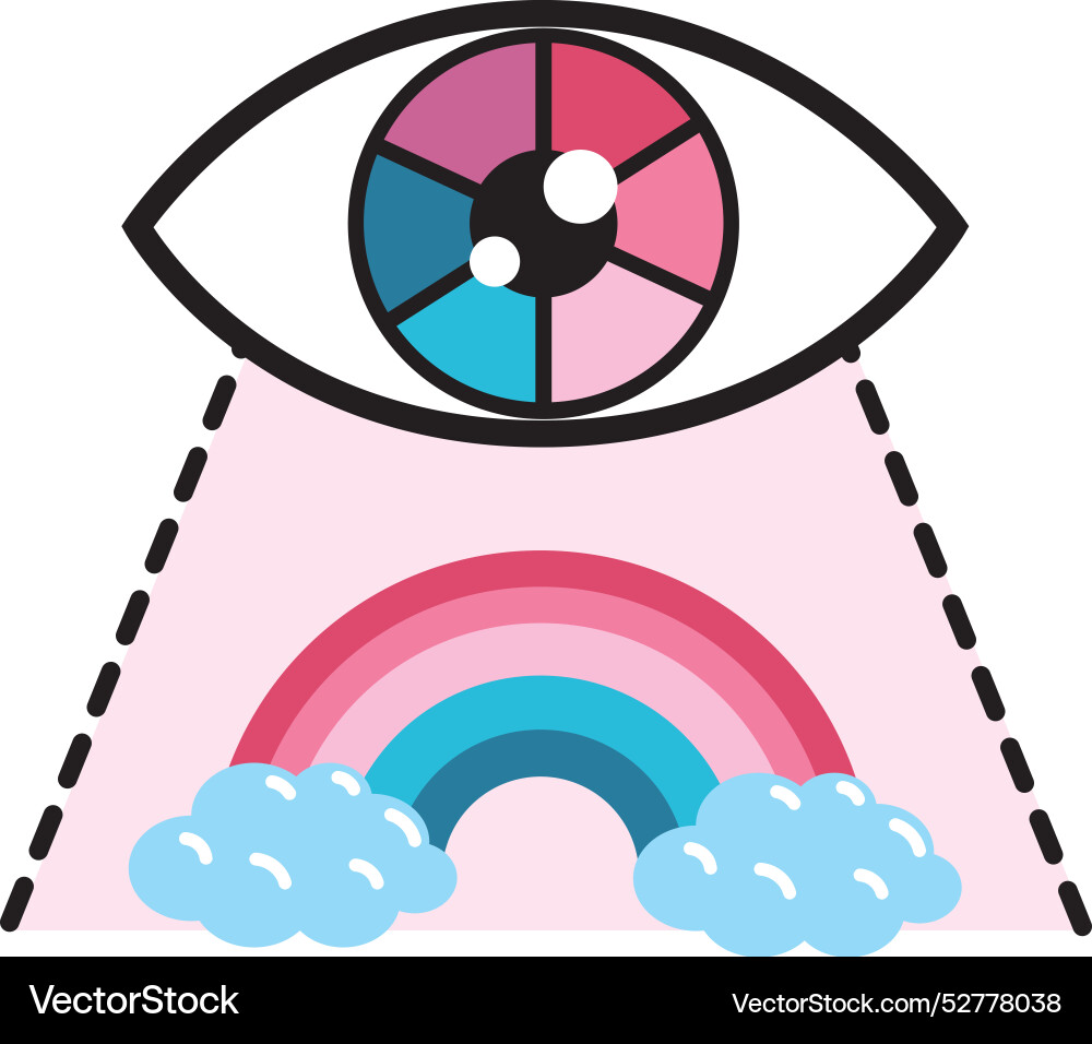 Tritan deficiency color vision Royalty Free Vector Image