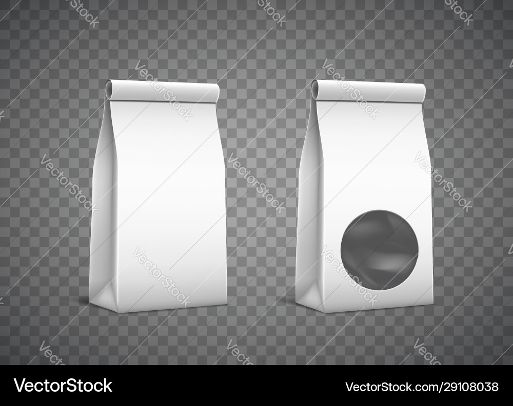 White paper packaging template empty package Vector Image