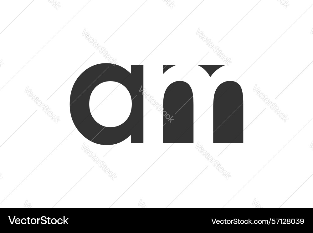 Am creative geometric initial based modern Vector Image