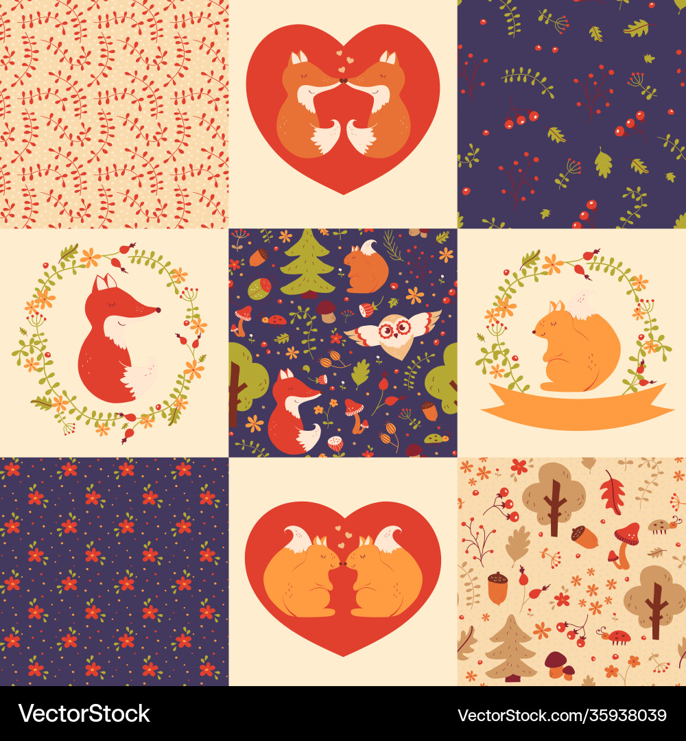 Bapatterns and collection Royalty Free Vector Image