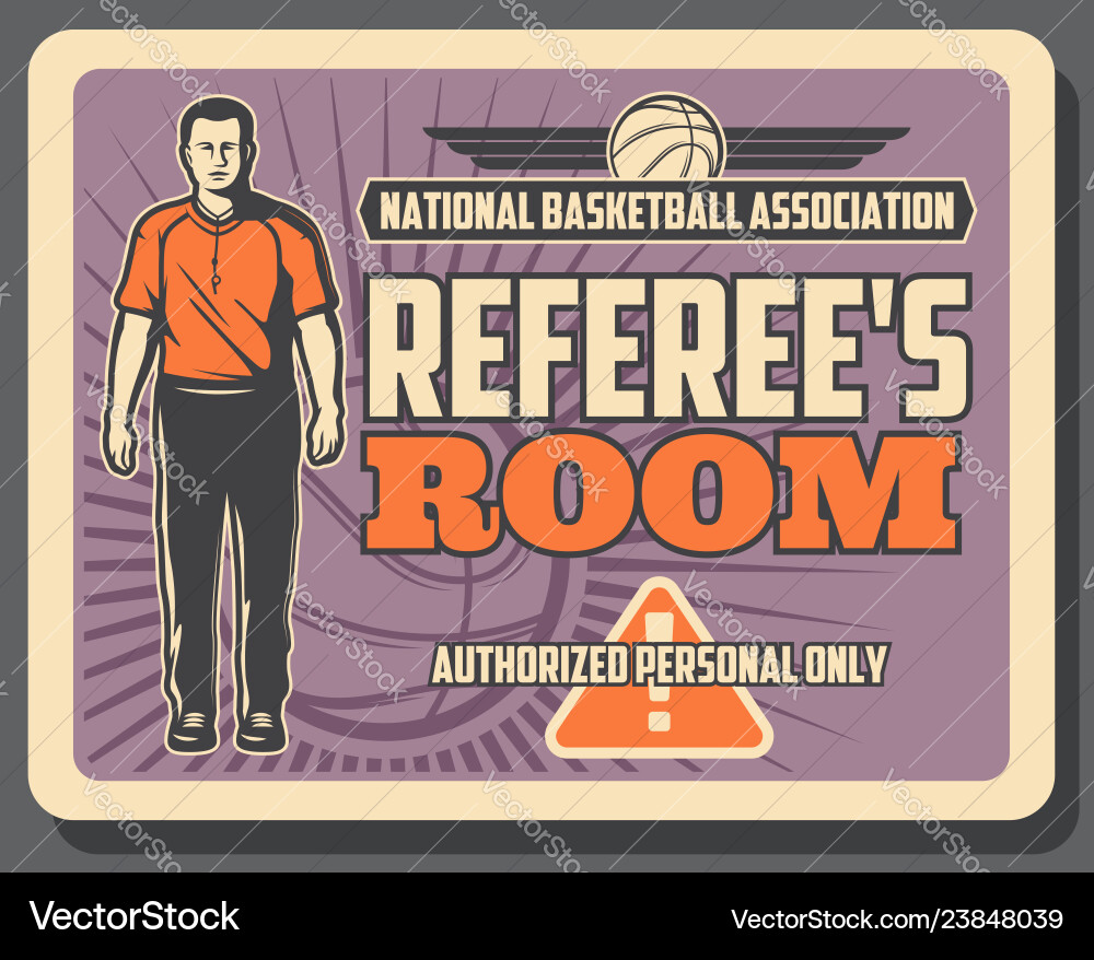 Basketball referee sport game Royalty Free Vector Image