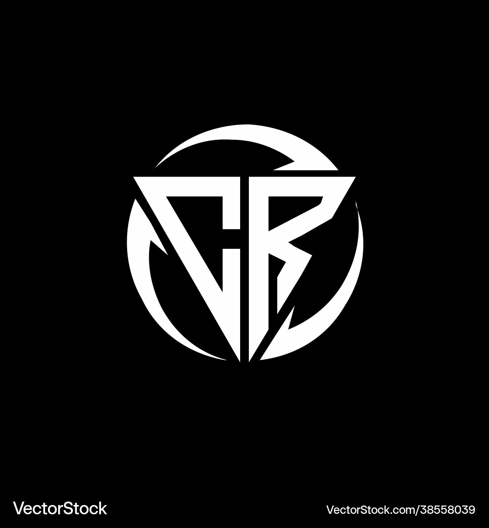 Cr logo monogram design template Royalty Free Vector Image