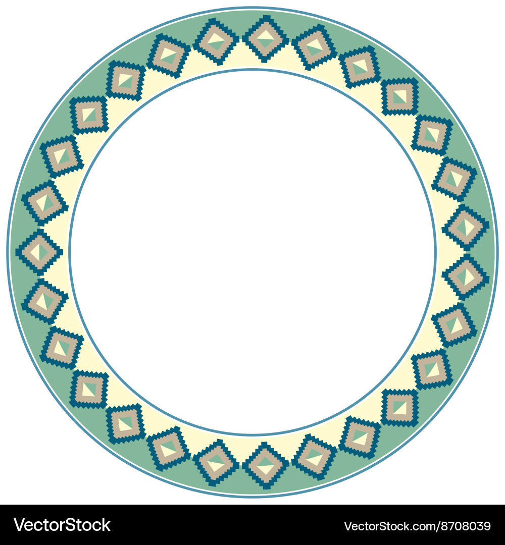 Ethnic classic border rounder designs Royalty Free Vector