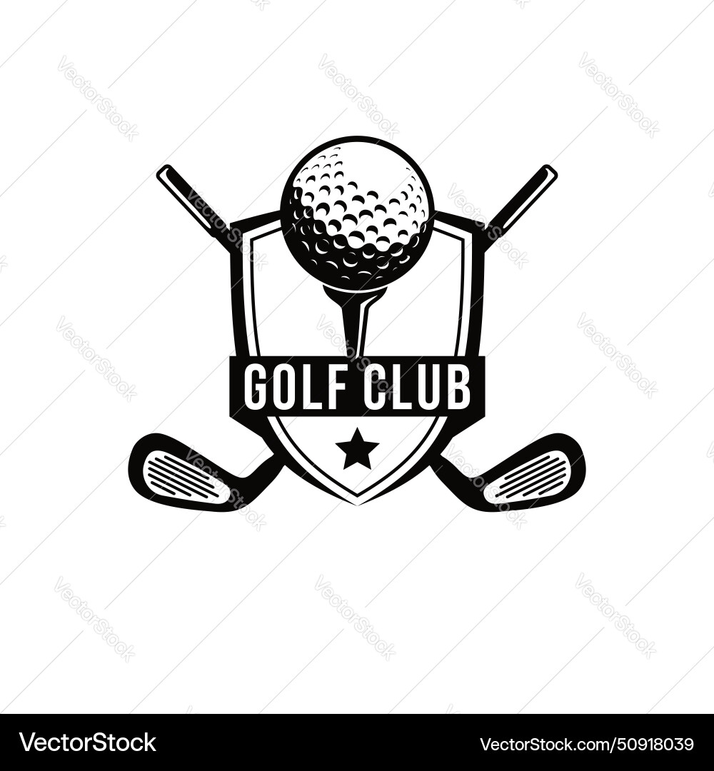 Golf sport badge graphic Royalty Free Vector Image