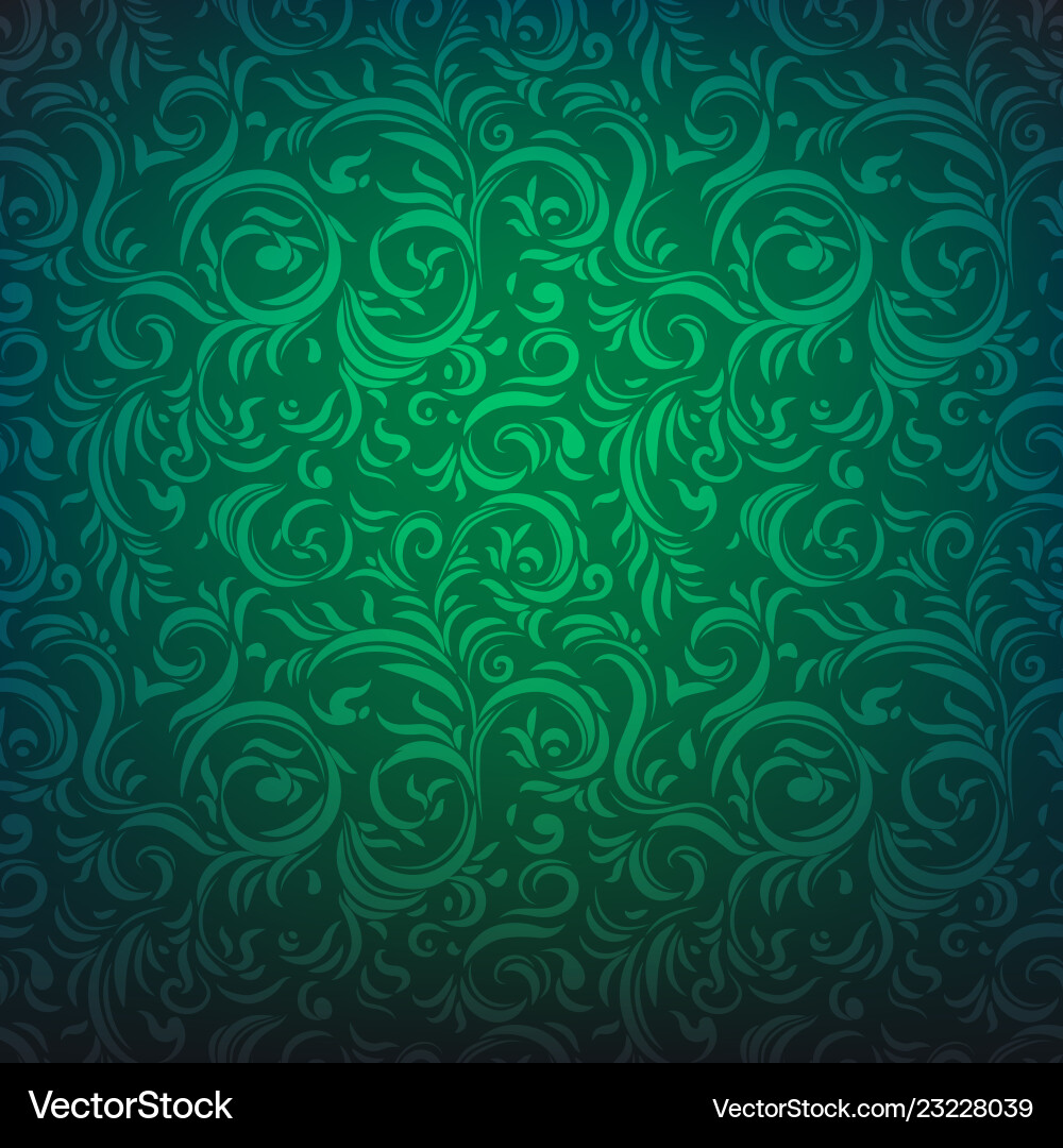 Green floral pattern Royalty Free Vector Image