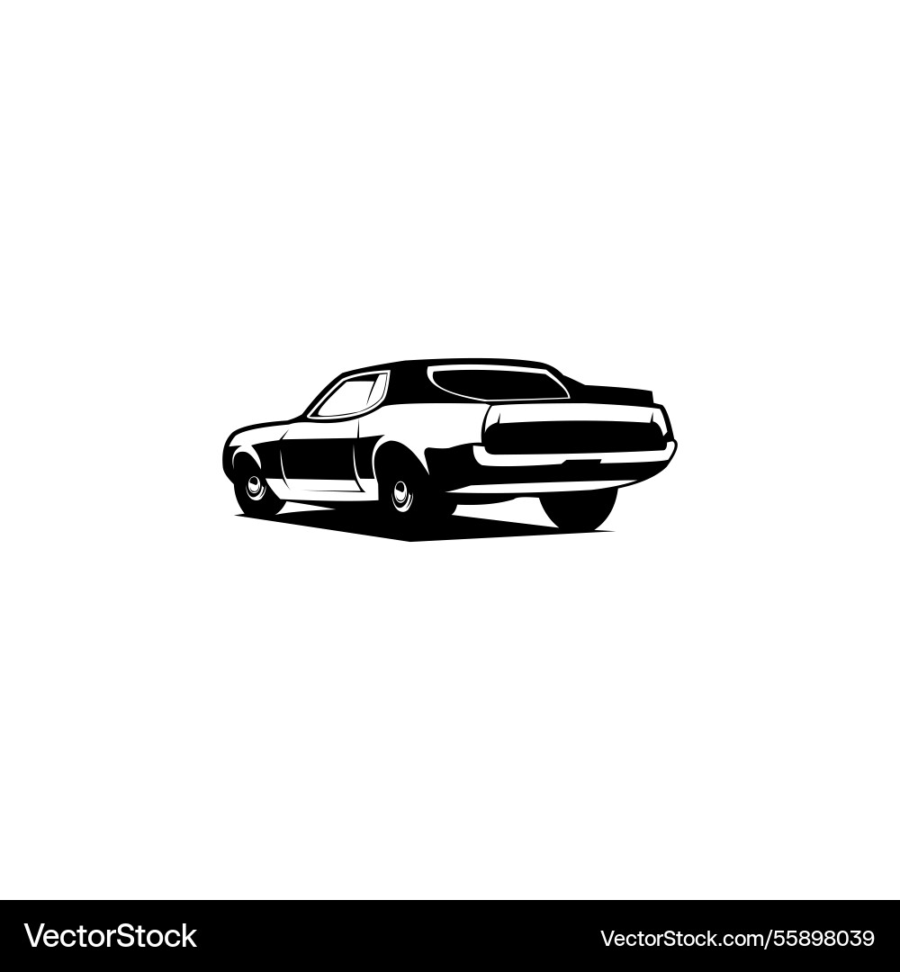Mustang car silhouette logo shown on white Vector Image