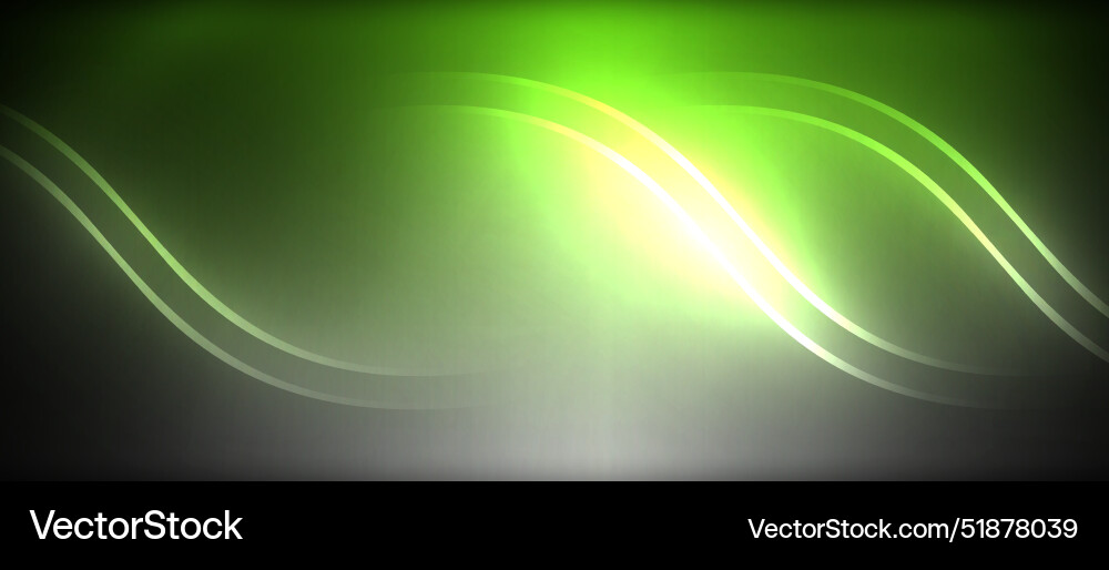 Neon glowing circle rays light round lines in the Vector Image