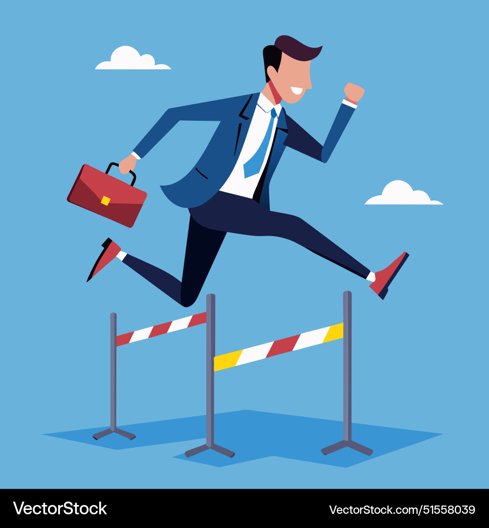 Success to win in business competition overcome Vector Image
