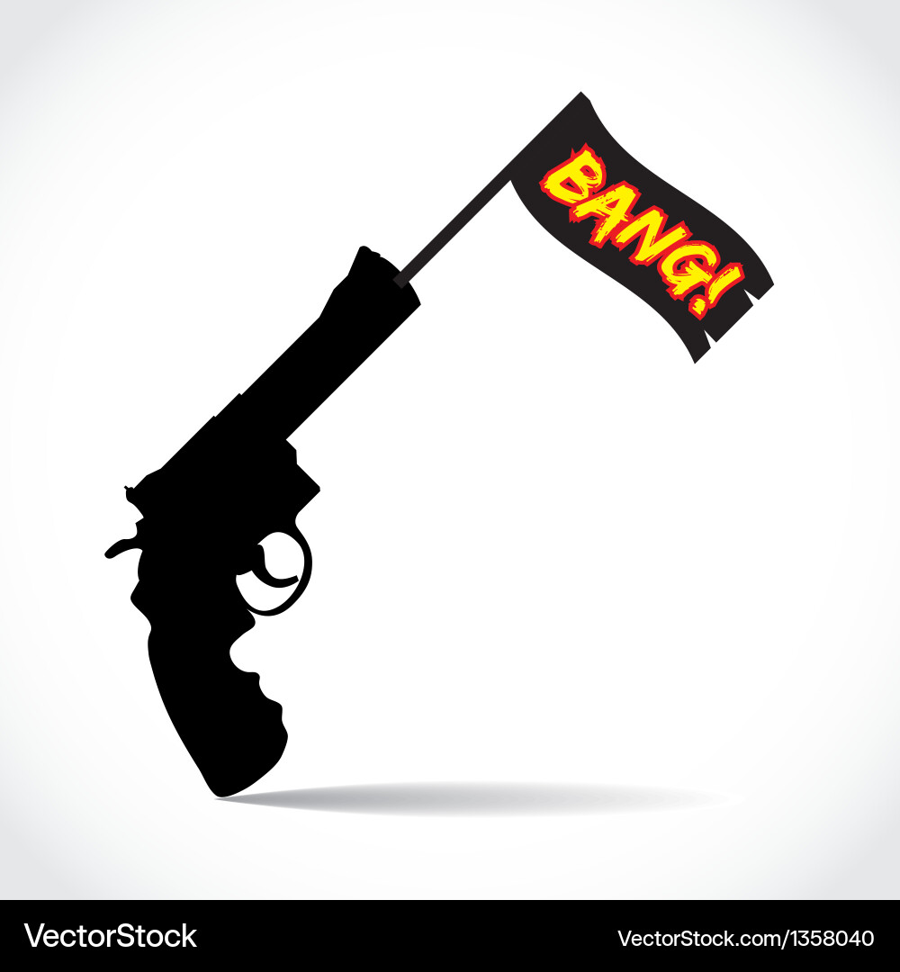 Gun bang Royalty Free Vector Image - VectorStock