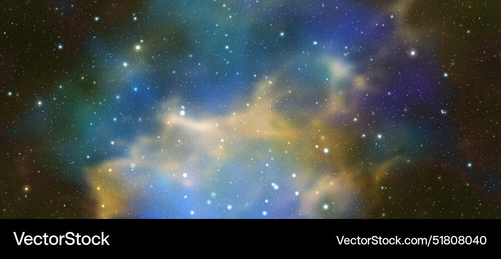 Space background with realistic nebula Royalty Free Vector