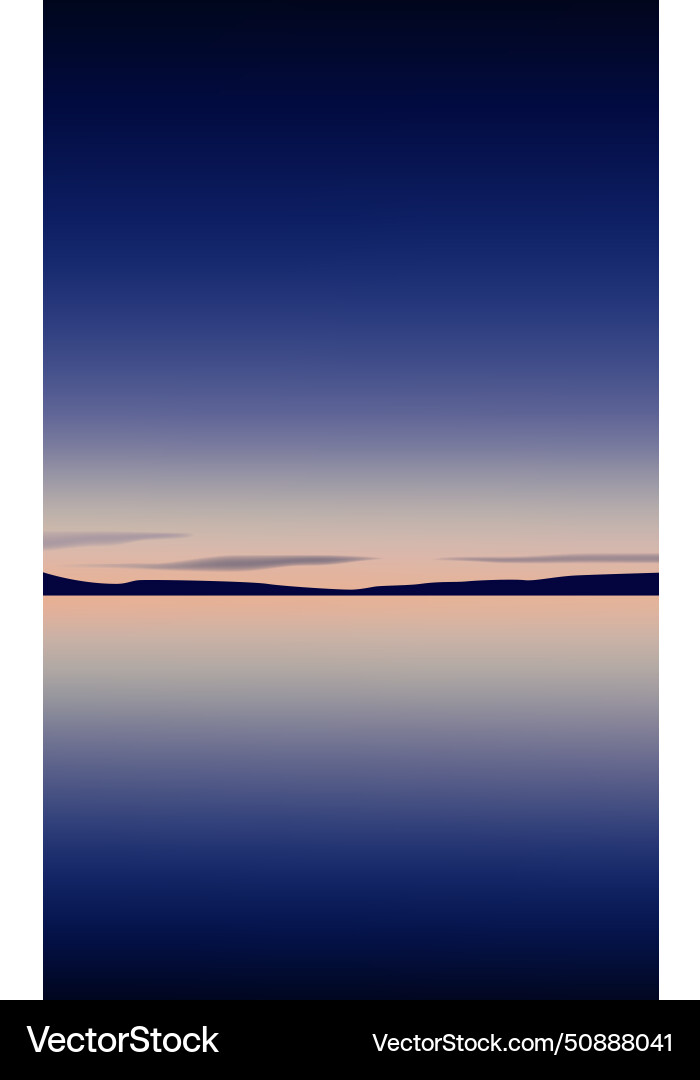 Dawn on the lake Royalty Free Vector Image - VectorStock