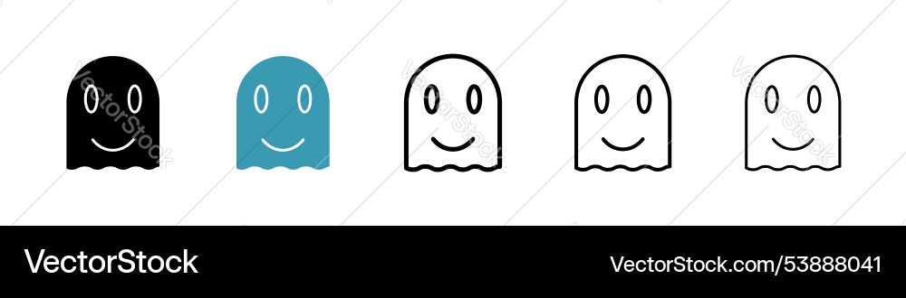 Ghost icon set Royalty Free Vector Image - VectorStock