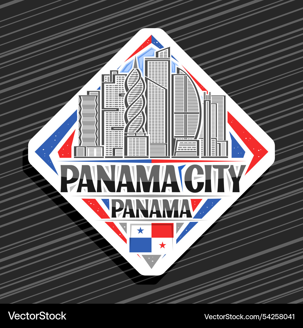 Logo for panama city Royalty Free Vector Image