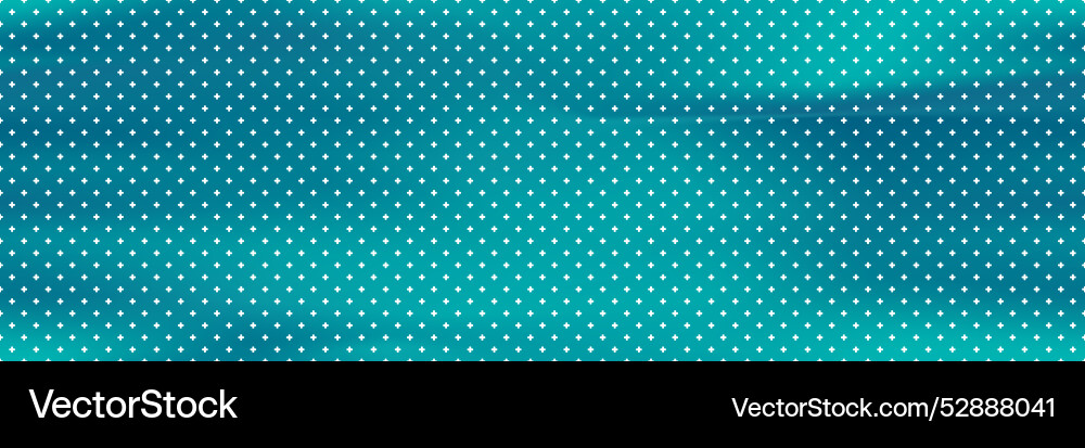 White plus medical seamless pattern on teal blue Vector Image