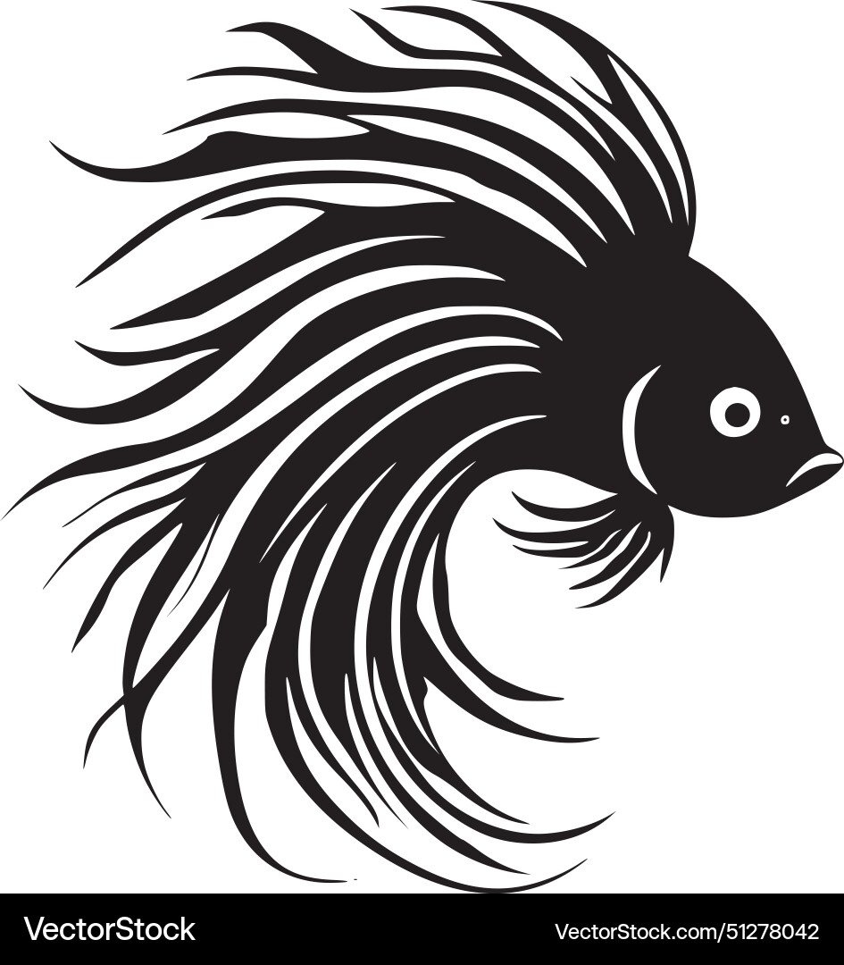Betta fish - high quality logo ideal Royalty Free Vector