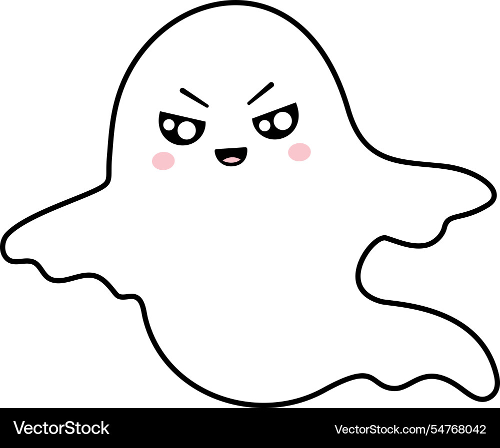 Cartoon ghost floating and winking with a playful Vector Image