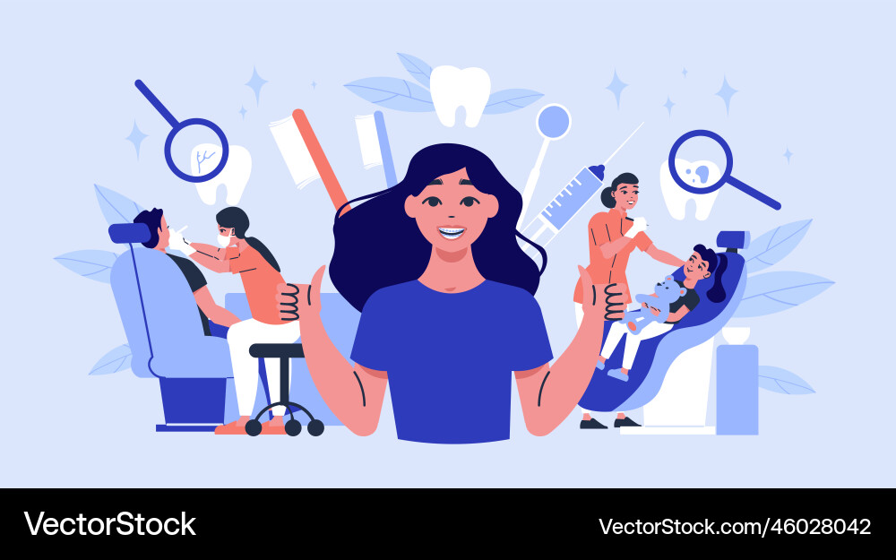Dentist medical concept Royalty Free Vector Image