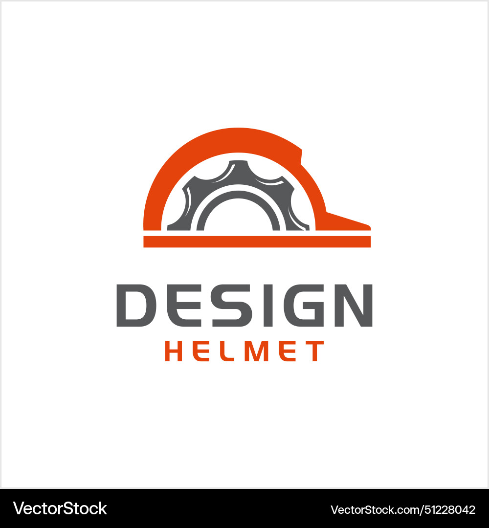 Gear logo with construction helmet logo Royalty Free Vector