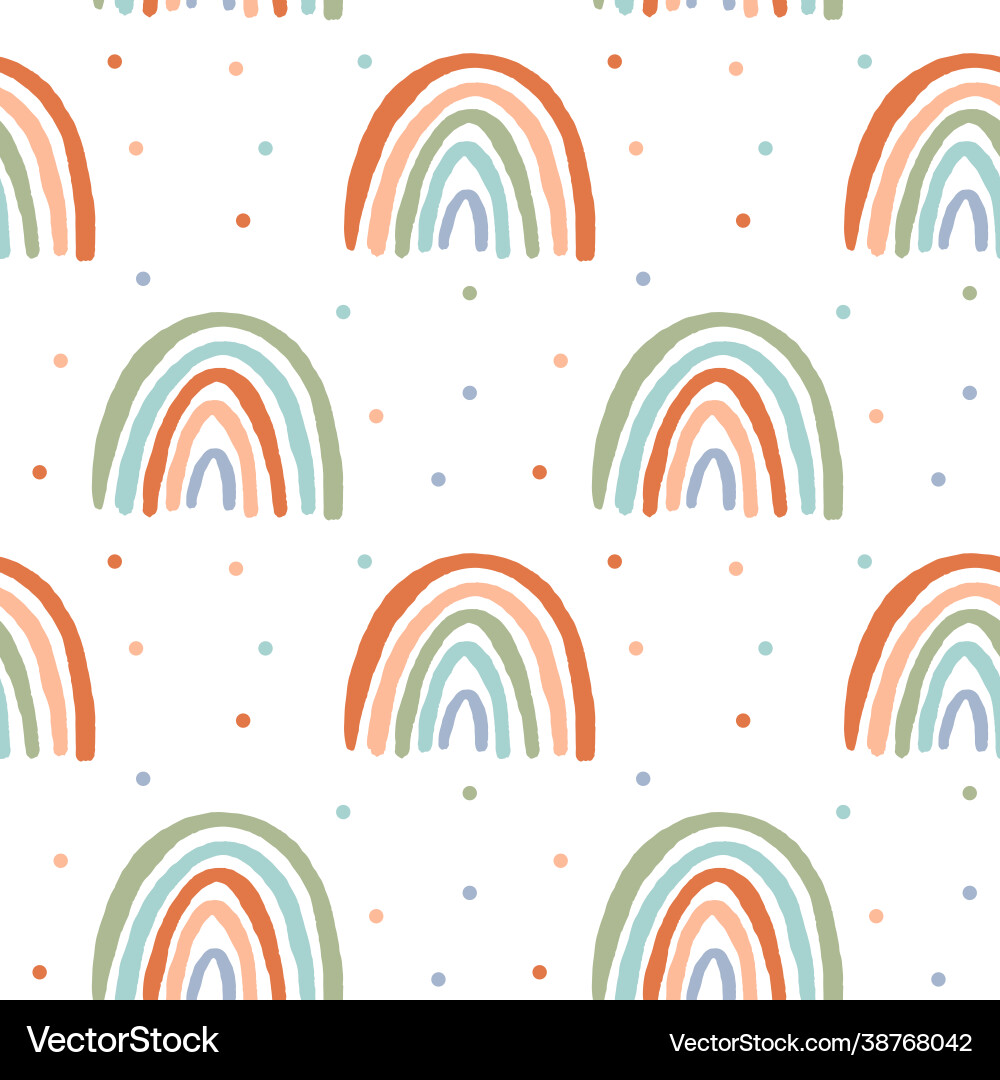 Hand drawing rainbow Royalty Free Vector Image