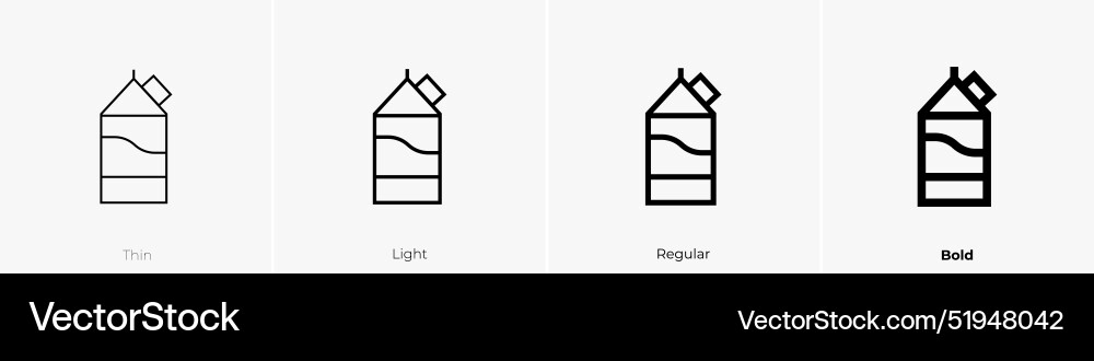 Lactose icon thin light regular and bold style Vector Image