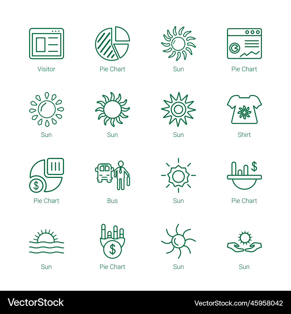 Rounded icons Royalty Free Vector Image - VectorStock