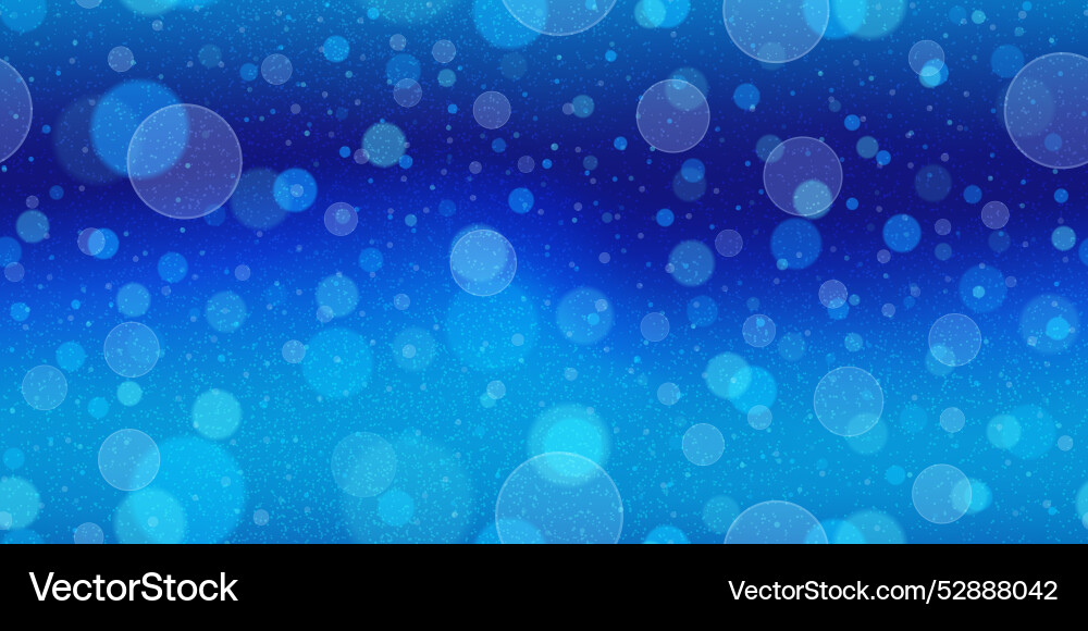 Tender royal blue gradient mesh bg with bokeh Vector Image