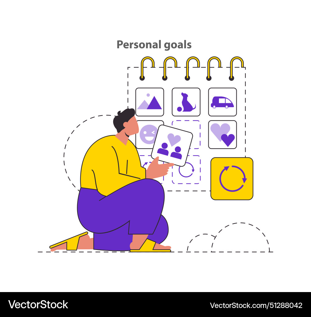 Way to defeat fomo flat Royalty Free Vector Image