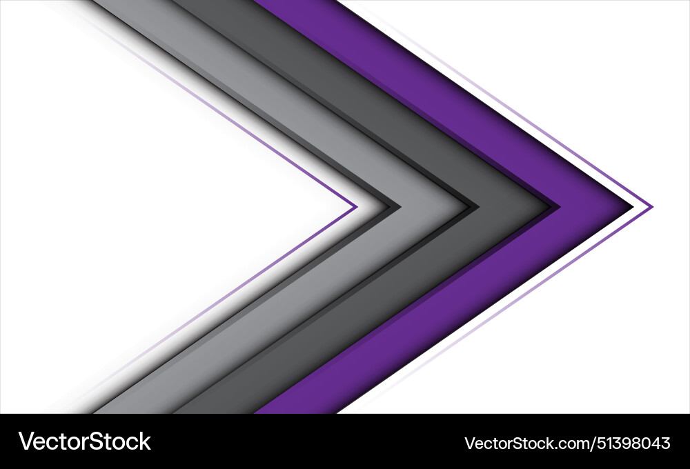 Abstract purple grey arrow direction geometric Vector Image