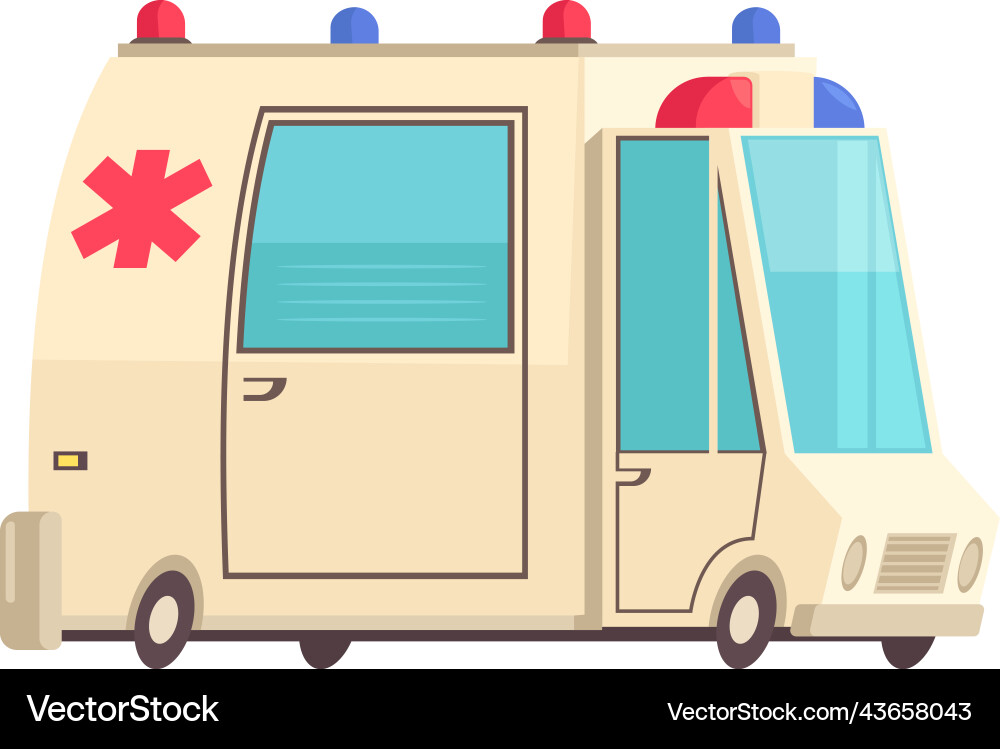 Ambulance flat Royalty Free Vector Image - VectorStock