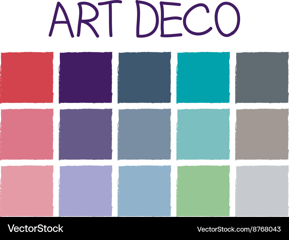 Art Deco Color Palette Royalty Free Vector Image
