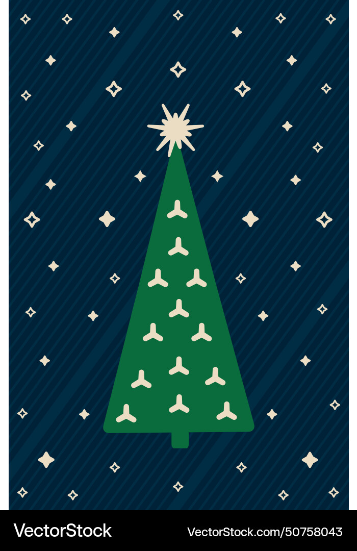 Christmas card designs with tree Royalty Free Vector Image