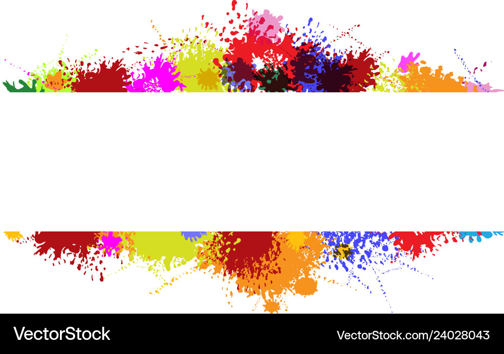 Frame on splash color Royalty Free Vector Image