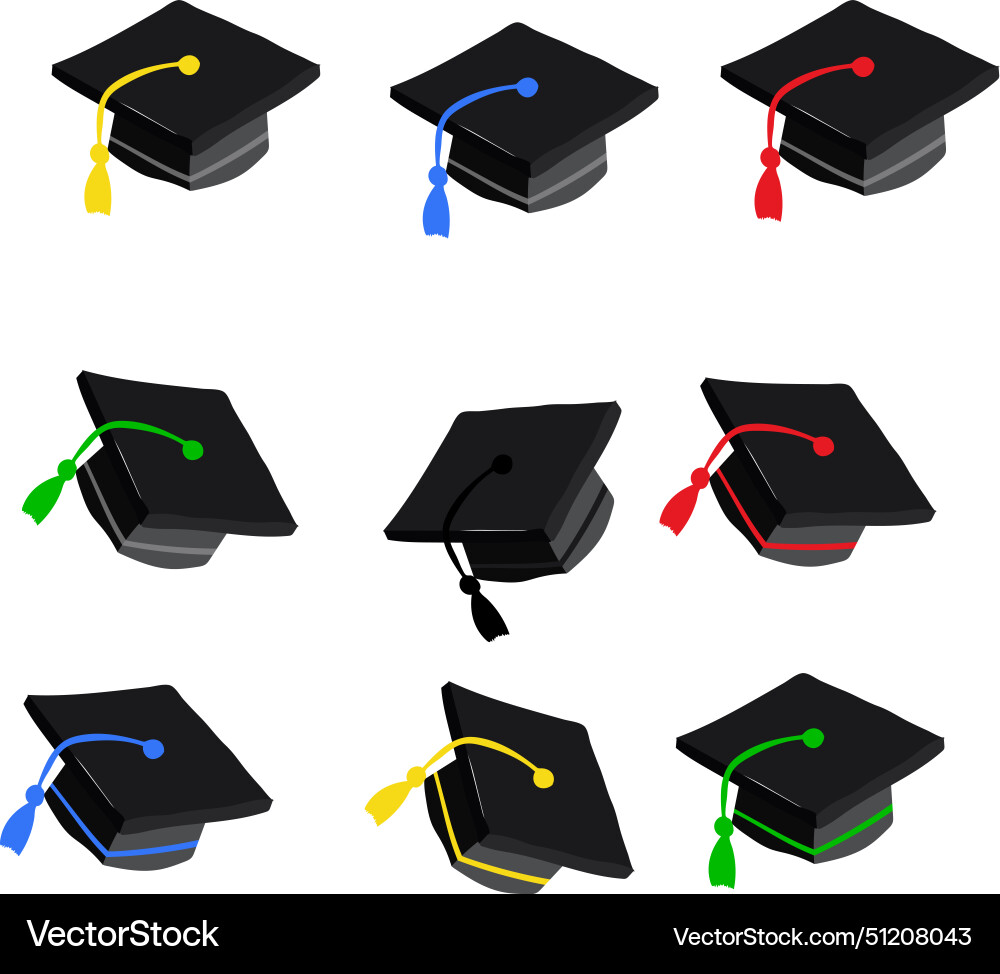 Graduation capuniversity Royalty Free Vector Image