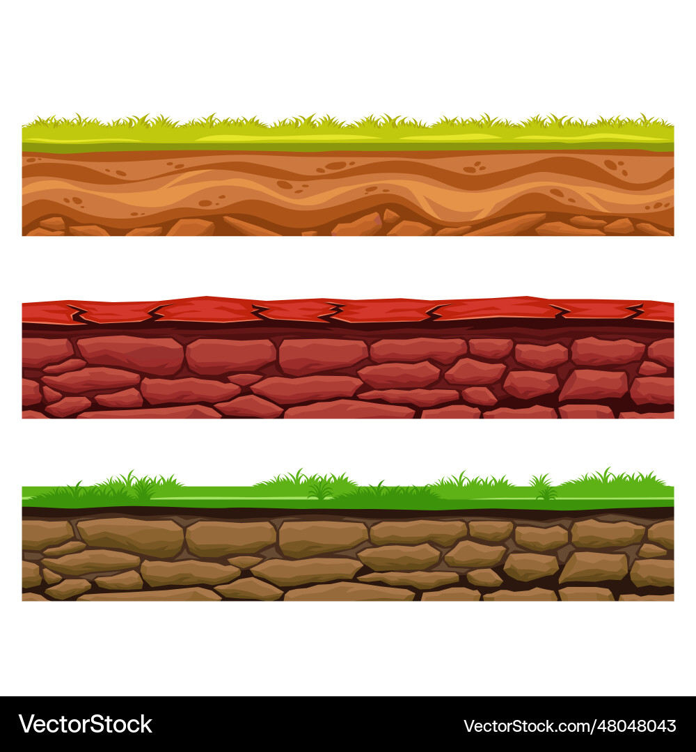 Isolated 2D Game Platforms Royalty Free Vector Image